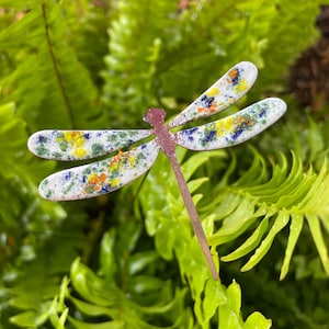 Medium Copper Enamel Dragonfly Plant Stake - Clever Goods Co. Garden ...