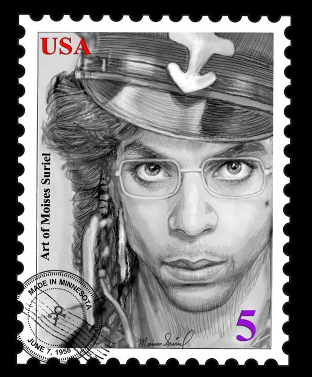 Limited Edition Stamp Art Poster-5 - Etsy