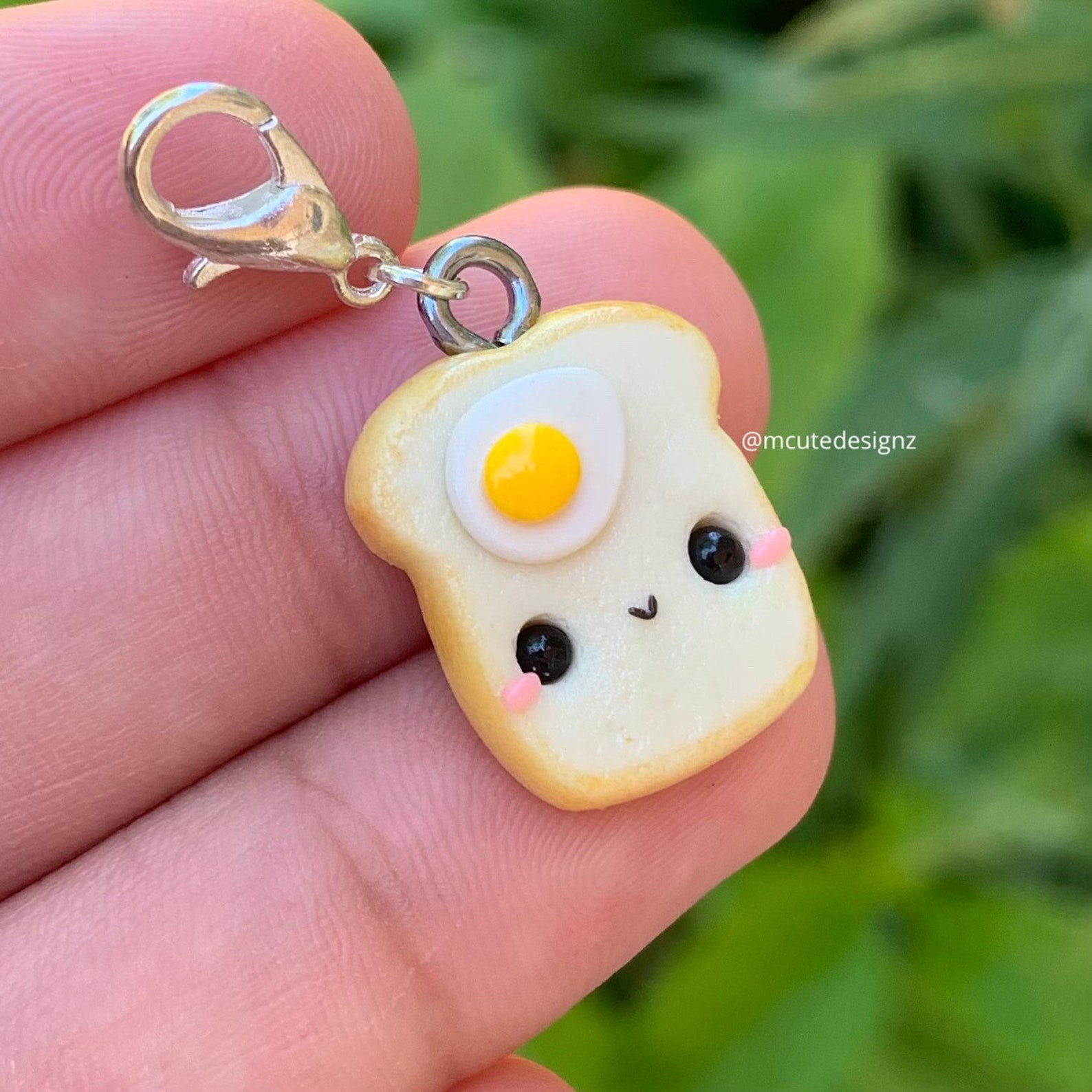 Toast With Egg Charm Kawaii Toast Handmade Gifts - Etsy