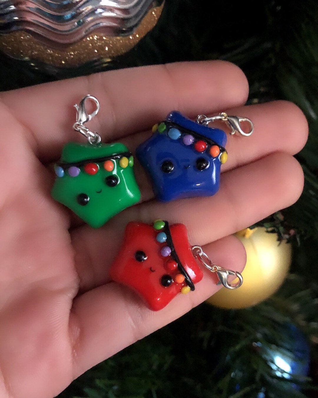 Christmas Star Charms Christmas Charms Handmade Gifts - Etsy