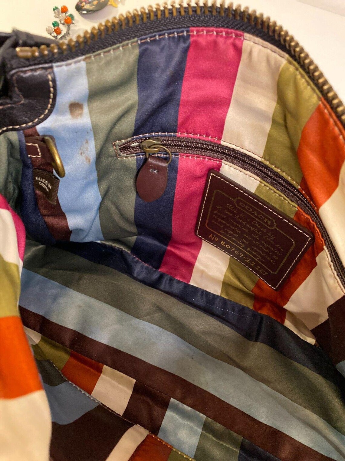 COACH Legacy Shoulder Bag Strap Black Vachetta Leather: Zip Turn-lock ...