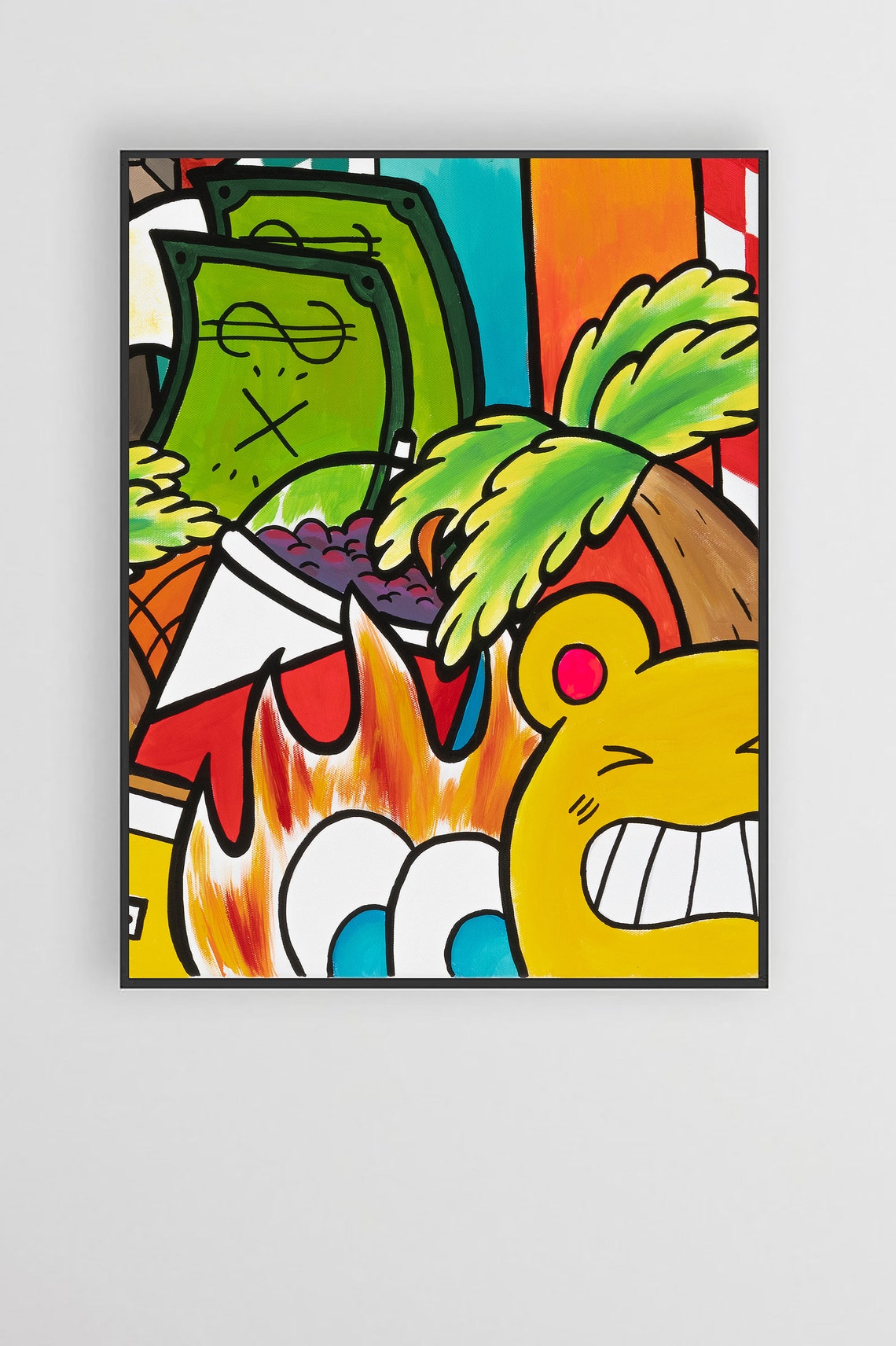 Large Wall Art Set of 3 Graffiti Style Pop Art Colorful - Etsy