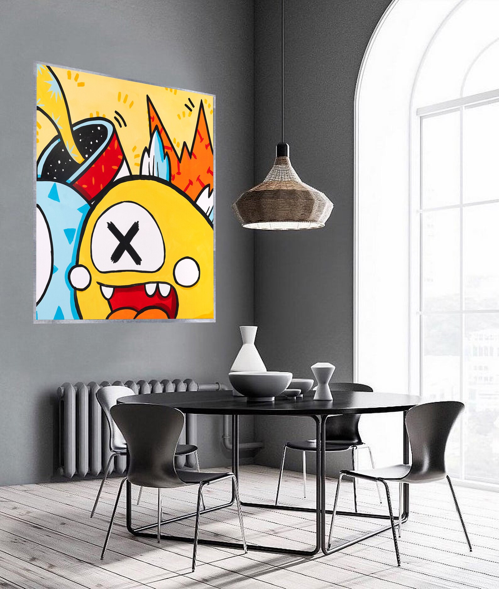 Large Graffiti Wall Art Canvas Art Print Colorful Wall - Etsy