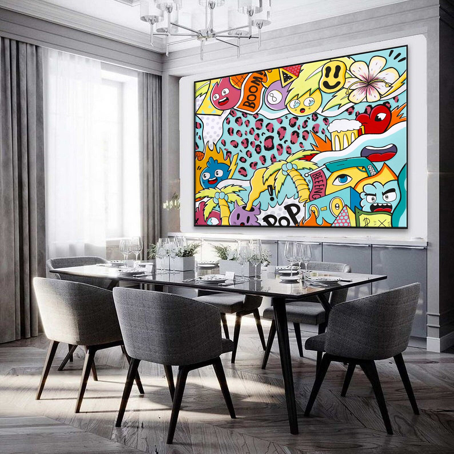 Graffiti Large Wall Art Street Art Canvas Art Print Living - Etsy