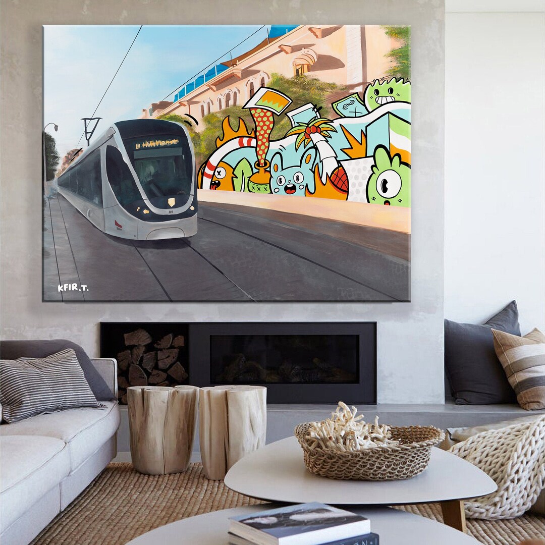 Street Art Graffiti Painting, Canvas Graffiti Wall Art, Colorful City ...