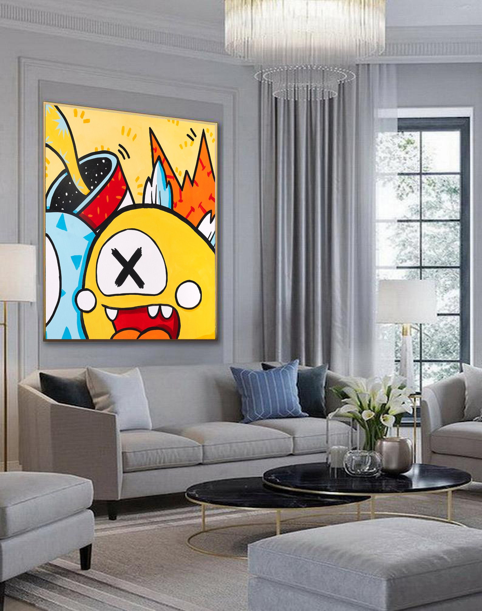 Large Graffiti Wall Art Canvas Art Print Colorful Wall - Etsy
