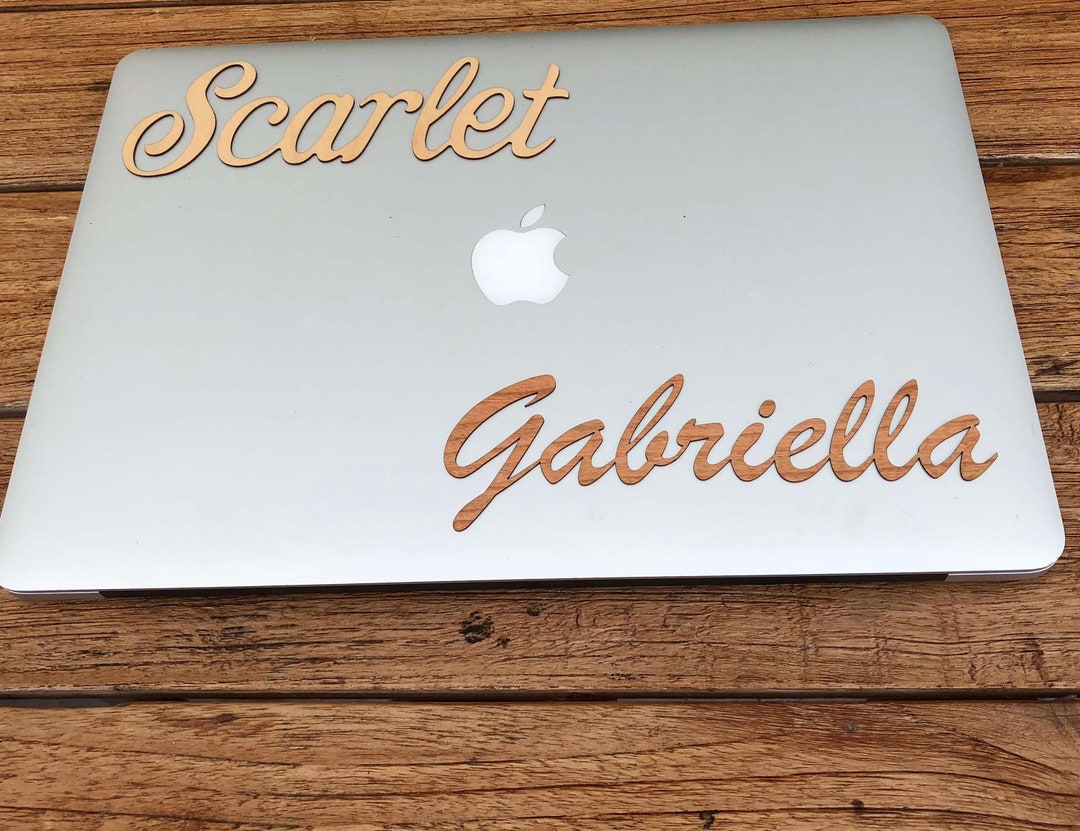 Wood Veneer Sticker of Your Name or Text - Etsy