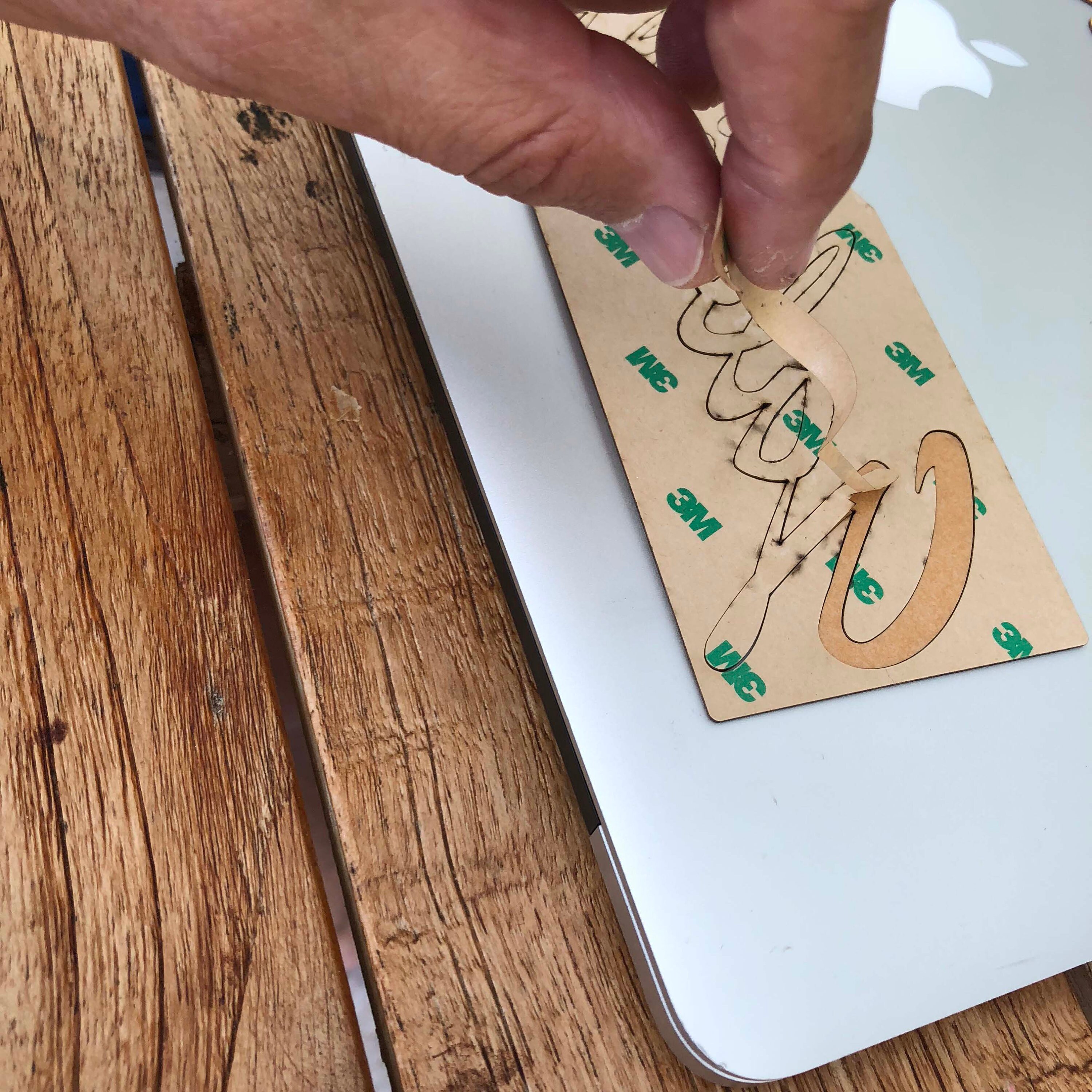 Wood Veneer Sticker of Your Name or Text - Etsy