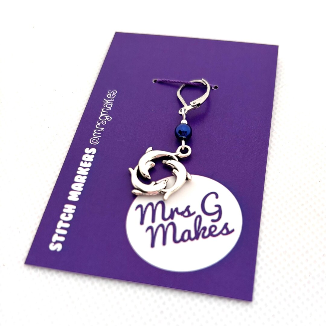 Dolphin Stitch Marker | Snag Free Stitch Markers | Knitting Notion ...