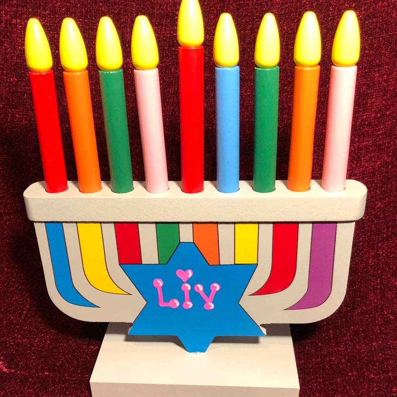 Wooden Menorah - Etsy