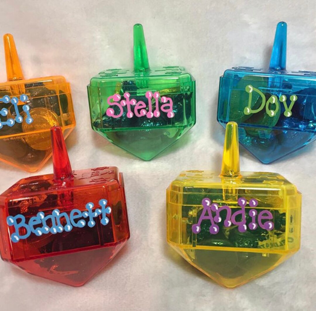 Filled Dreidel 2pk, Kids Dreidel, Toy Dreidle, Fillable Dreidel ...