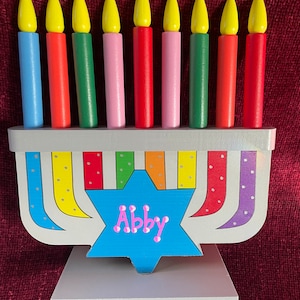 Personalized Kids Menorah, Kids Menorah,chanukah Menorah,personalized ...