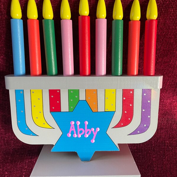 Wooden Menorah - Etsy