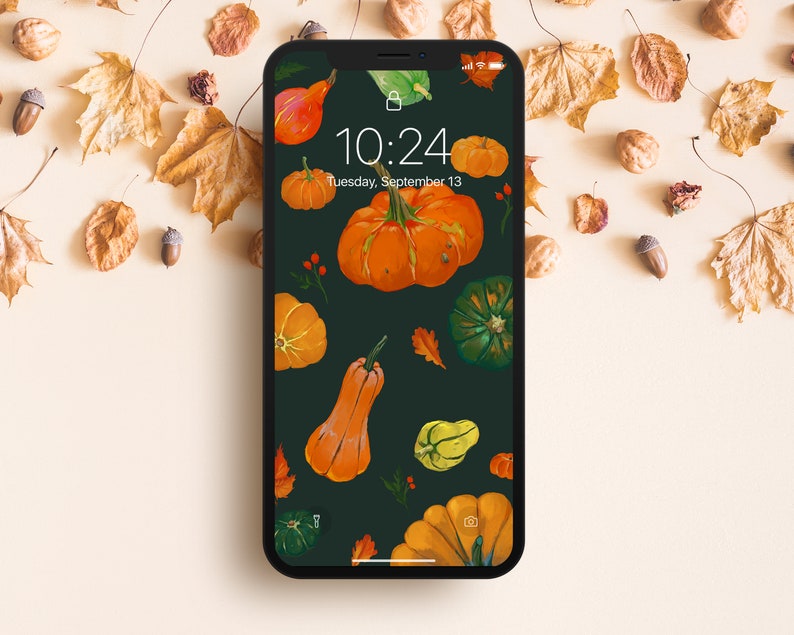 Halloween Pumpkins Phone Lock Screen Home Screen Wallpaper - Etsy