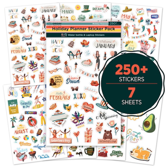 Happy Holiday Seasonal Planner Stickers 500 cute stickers | Etsy