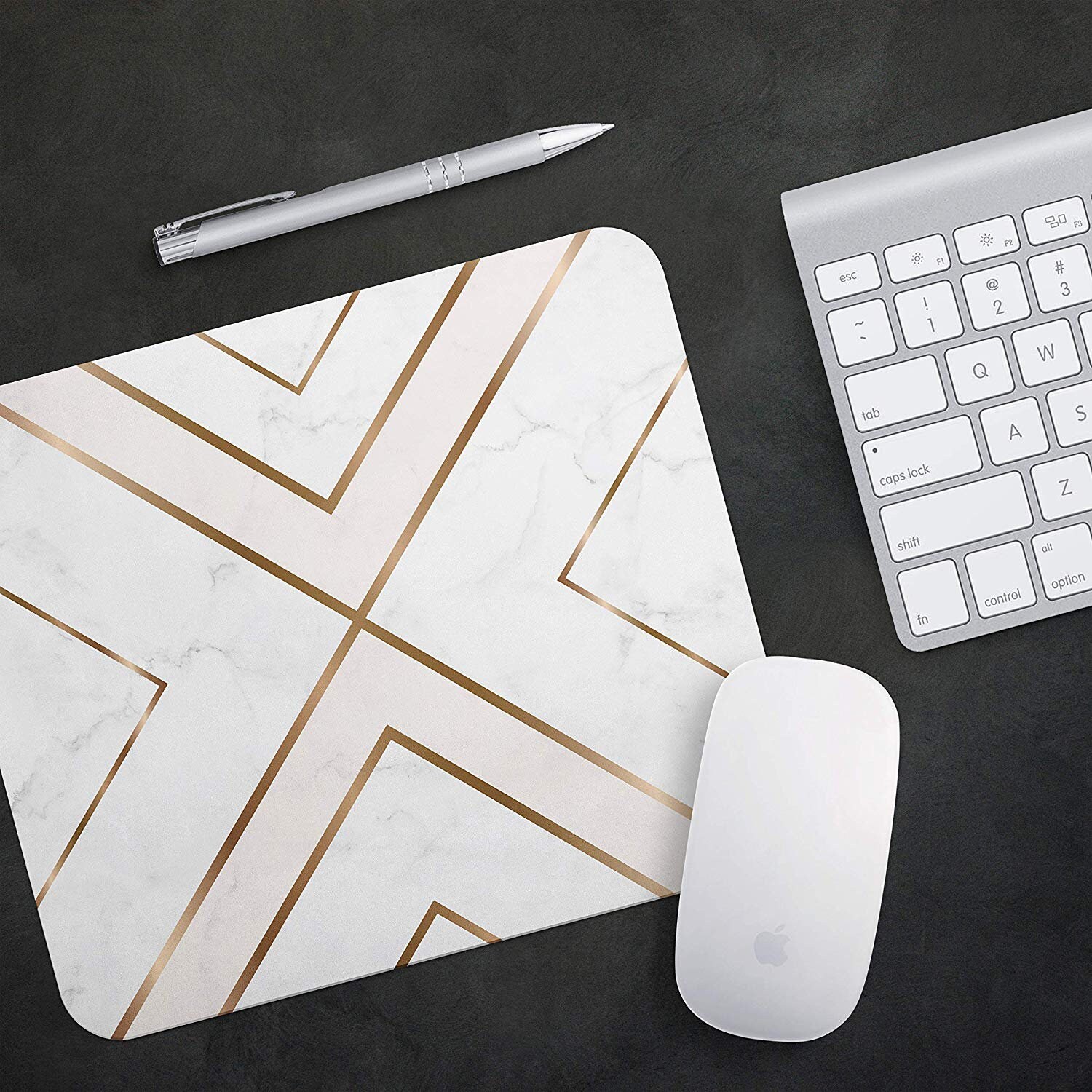 Marble Mouse Pad Custom Chic White Unique and - Etsy