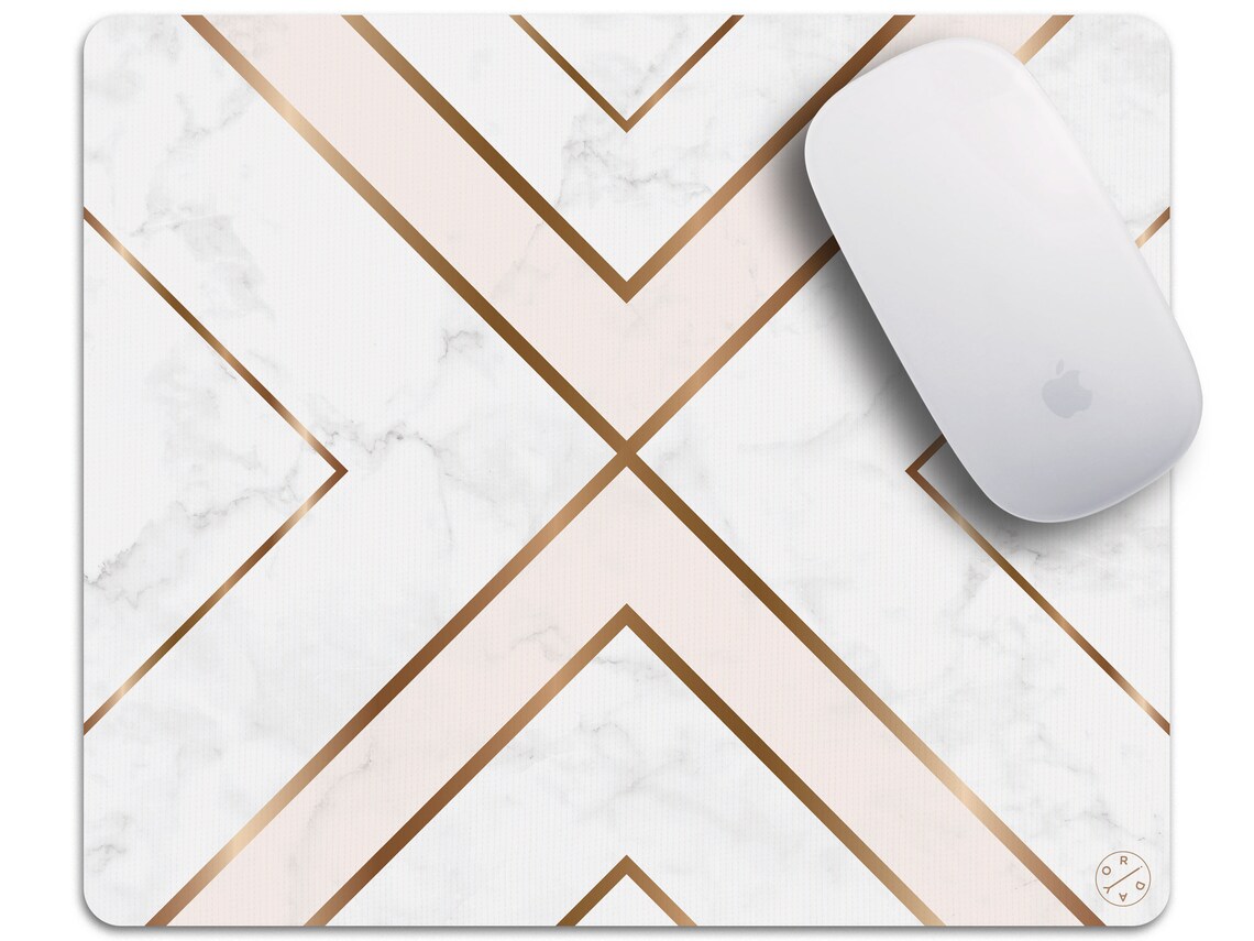 Marble Mouse Pad Custom Chic White Unique and - Etsy