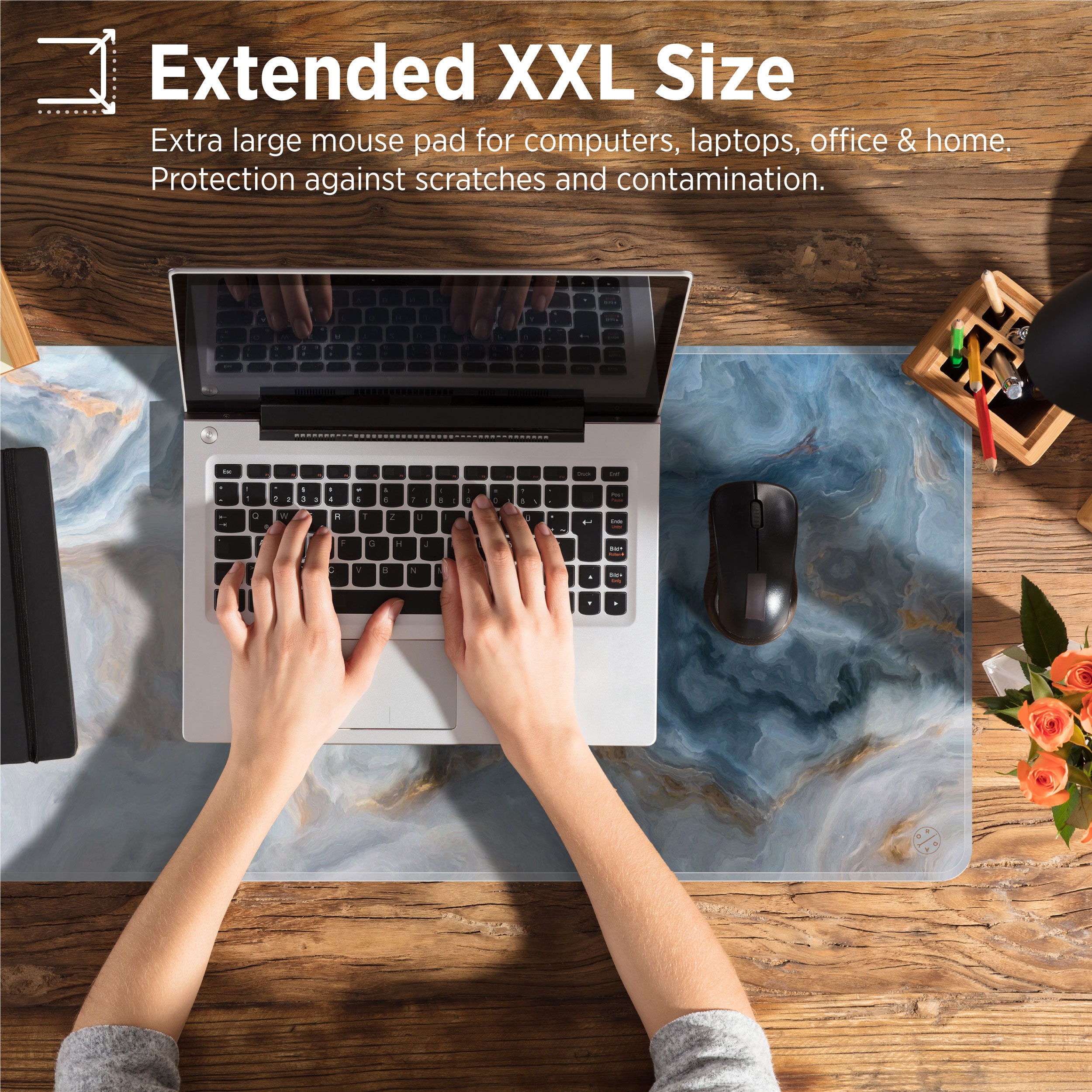 XXL Extended Gaming Mouse Pad 35.4x15.7 Deep Blue Ocean | Etsy