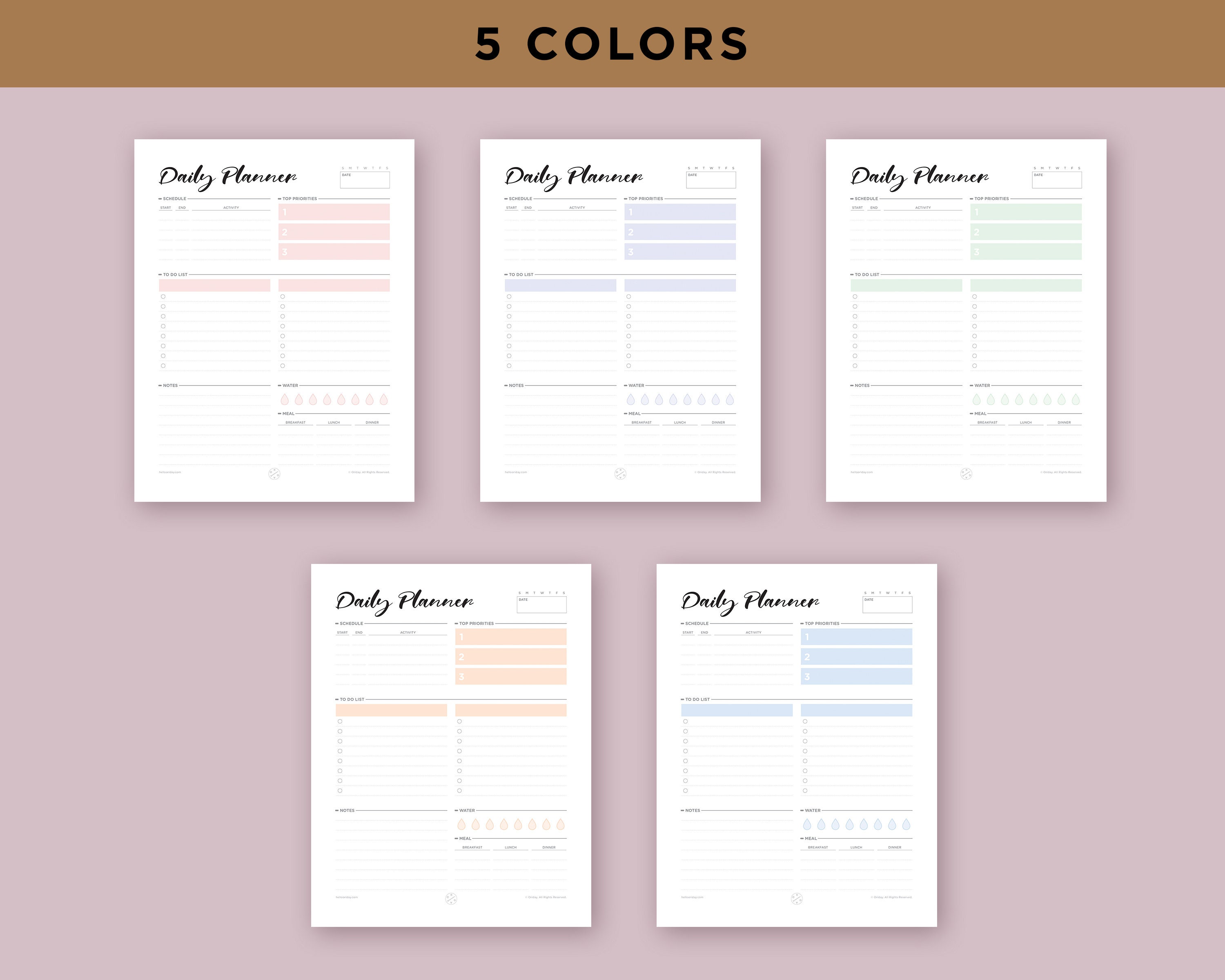 Printable Daily Productivity Planner Task Organizer to Do - Etsy