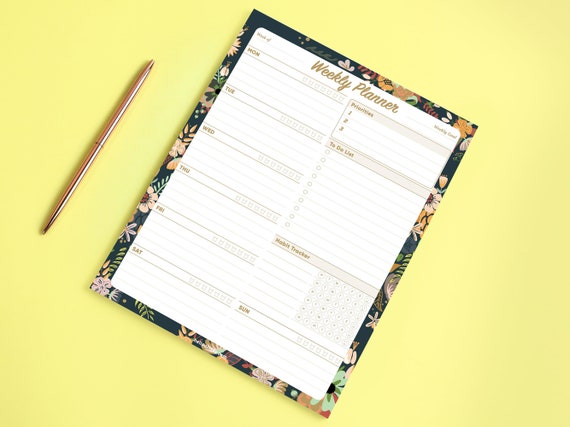 Weekly Planners 52 Sheets Premium Task Organizer Pad Undated - Etsy