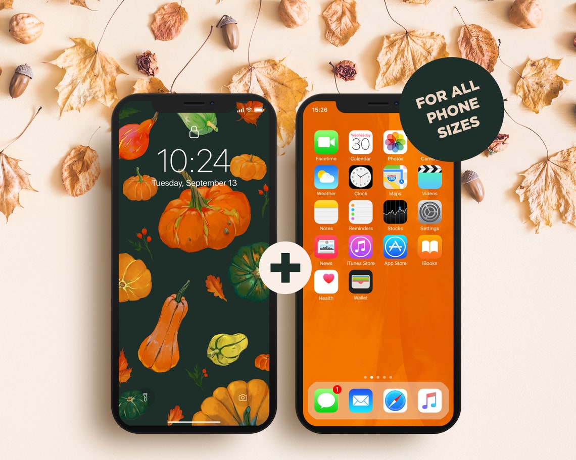 Halloween Pumpkins Phone Lock Screen Home Screen Wallpaper - Etsy