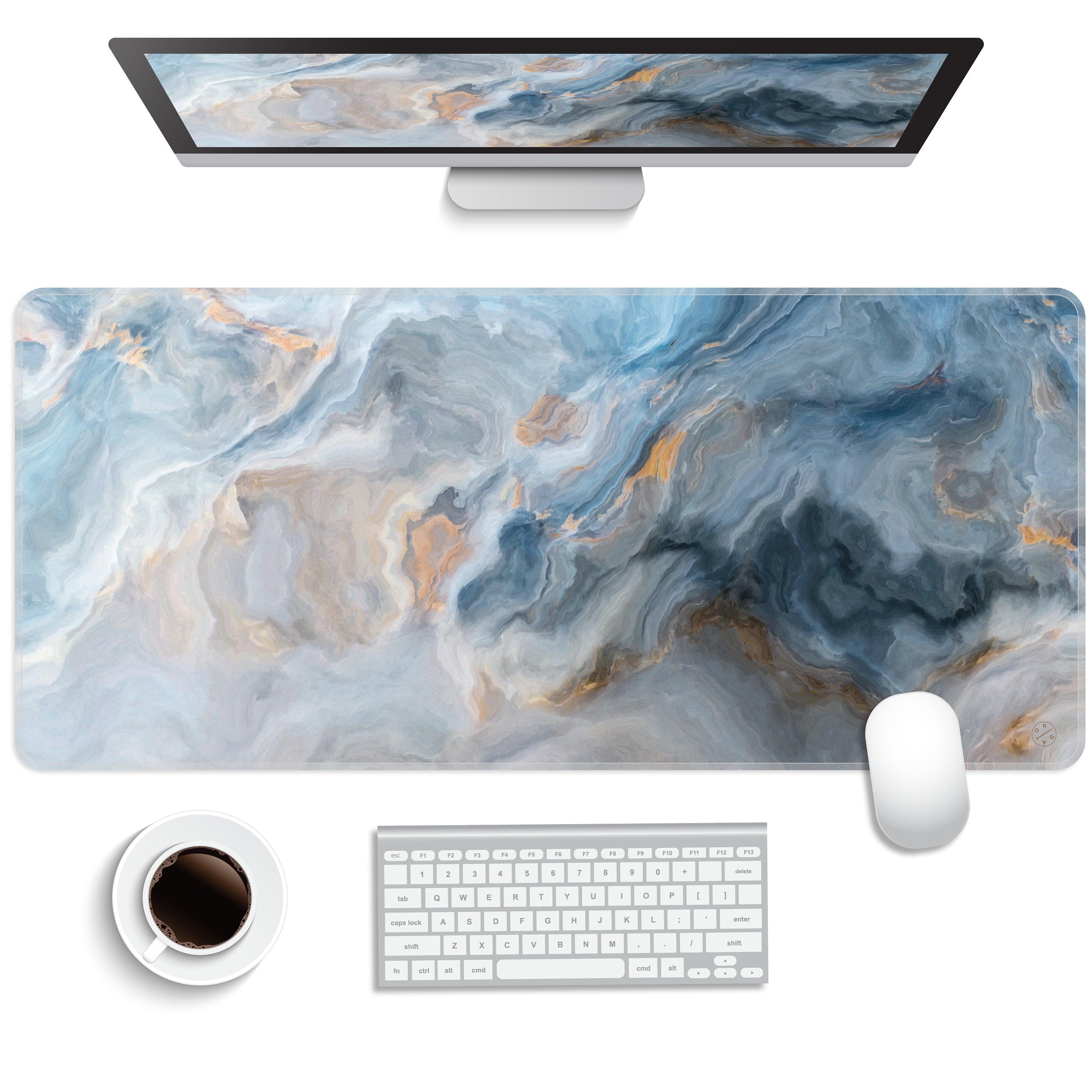 XXL Extended Gaming Mouse Pad 35.4x15.7 Deep Blue Ocean | Etsy