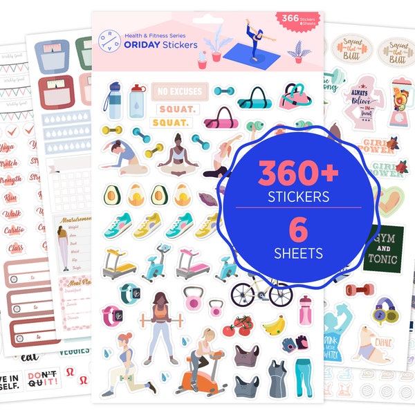 Fitness Stickers - Etsy