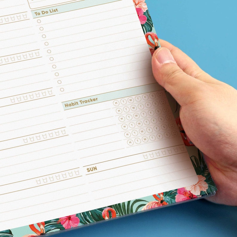 Flamingo Weekly Planners 52 Sheets Premium Task Organizer Pad | Etsy