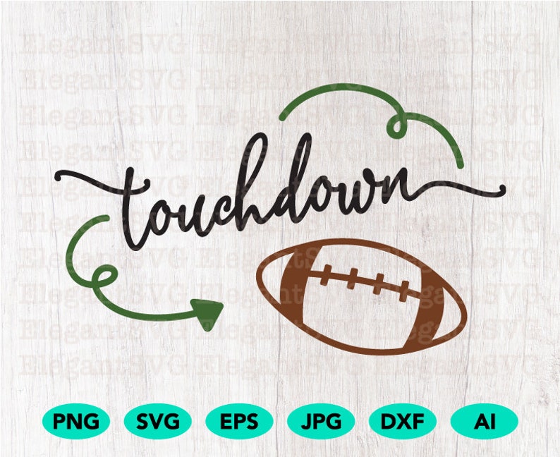 Touchdown SVG Cricut Cut File Silhouette DXF Download | Etsy