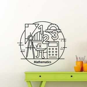 Math Classroom Decor Mathematics Wall Decal Math Sign Education Poster ...