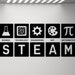 Steam Wall Decal Classroom Decor Science Technology Engineering Art ...