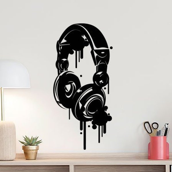 Headphones Decal - Etsy