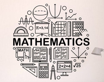 Mathematics Wall Decal Math Classroom Decor School Vinyl - Etsy