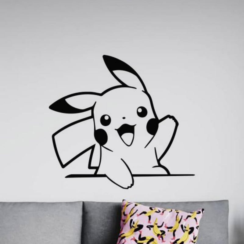Pikachu Wall Decal - Etsy Australia
