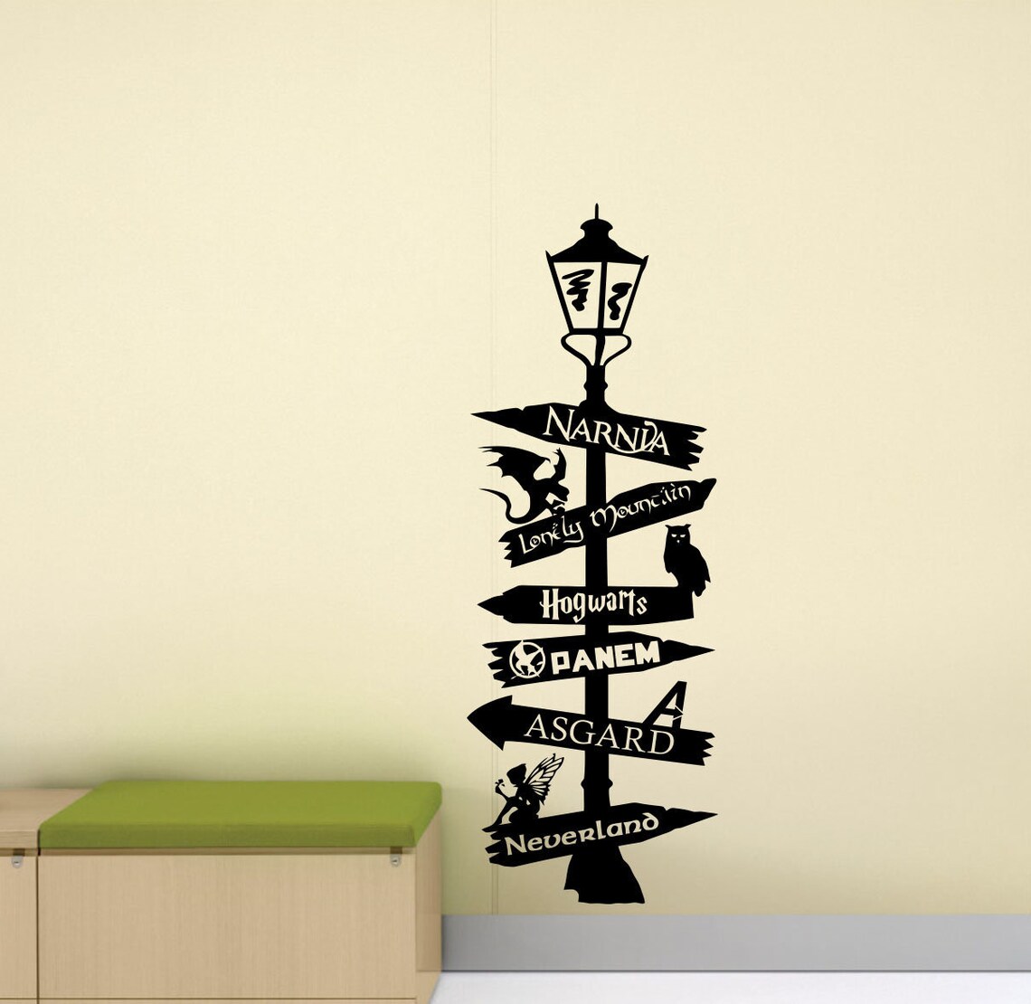 Road Sign Wall Decal Sticker Nursery Wall Decor Road Sign Gift Vinyl ...