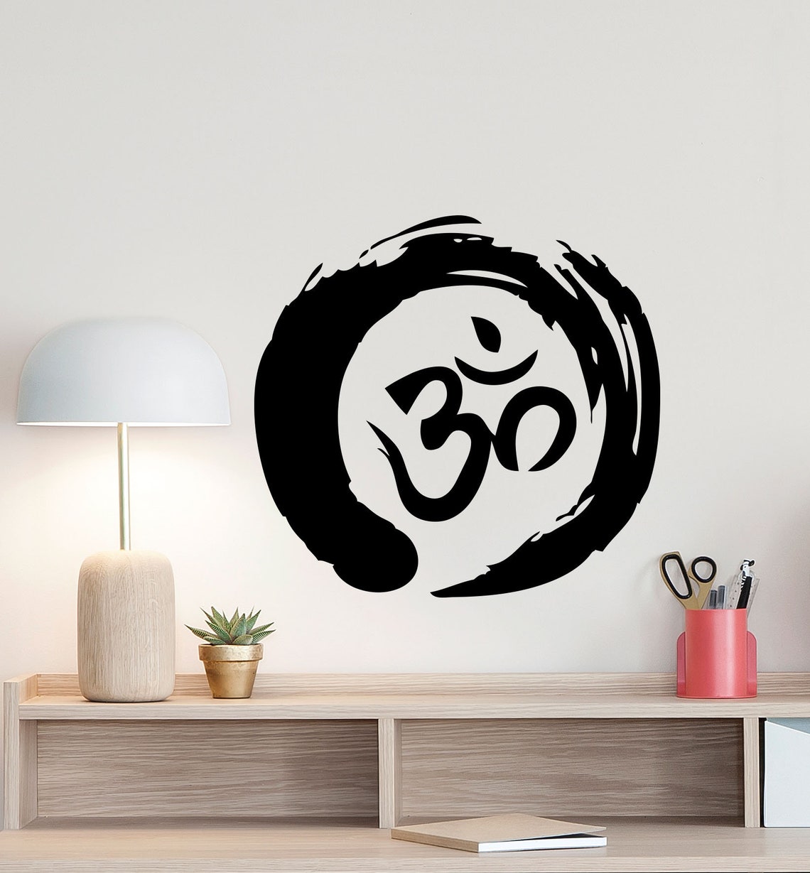 Zen Circle Om Symbol Wall Decal Ohm Buddhism Poster Yoga Sign - Etsy