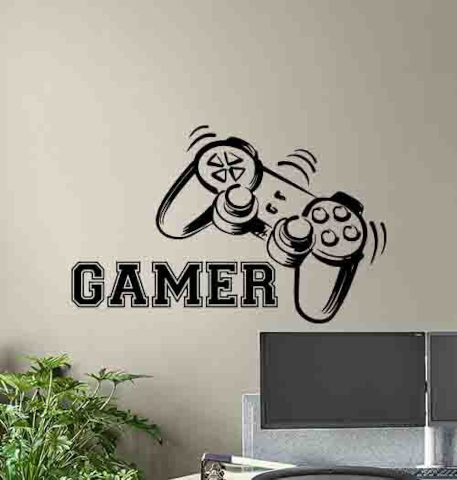 Gamer Wall Decal Gamer Room Sign Poster PS4 Controller Gaming | Etsy