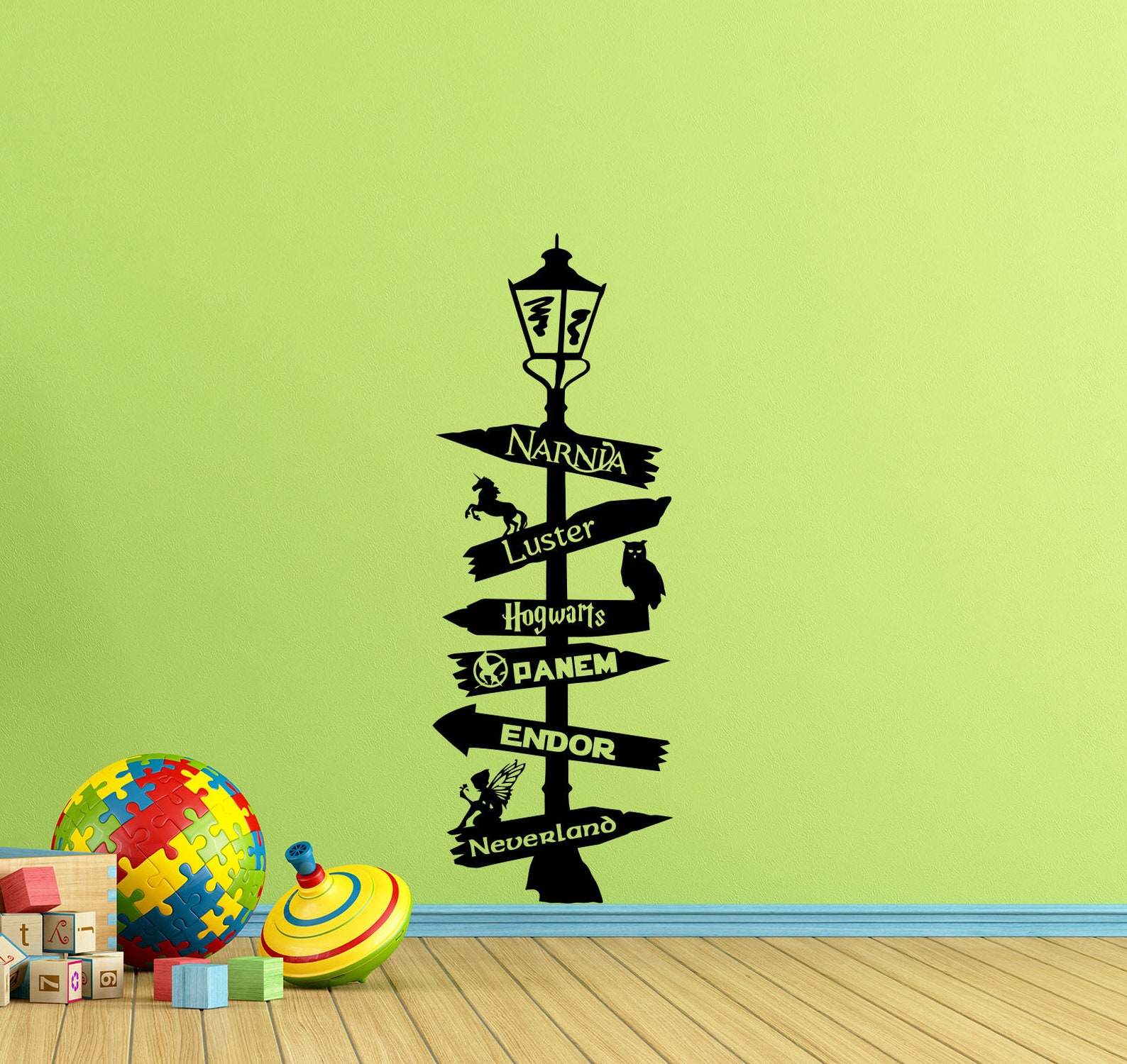 Road Sign Wall Sticker Decal Sign Nursery Wall Decor Road Sign - Etsy