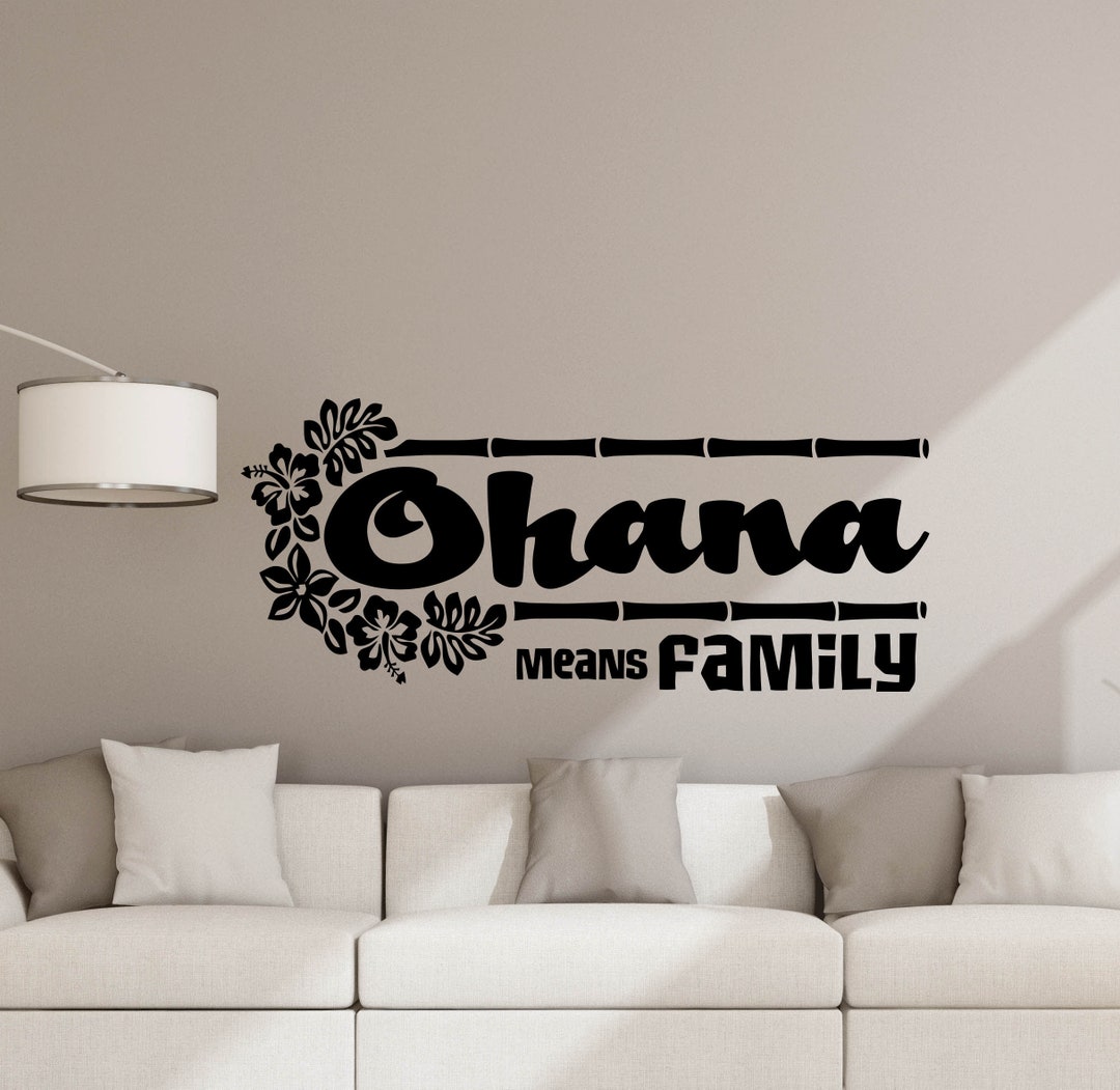 Ohana Means Family Wall Decal Sign Lilo and Stitch Quote Walt Disney ...