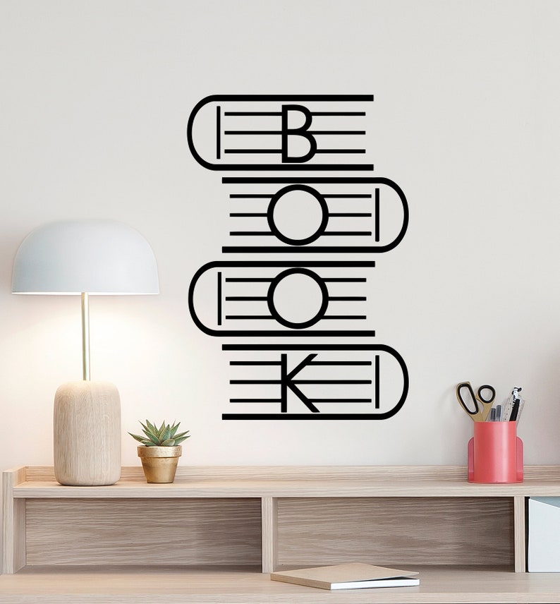 Book Wall Decal Education Science Poster Gift Books Reading Sign Office ...