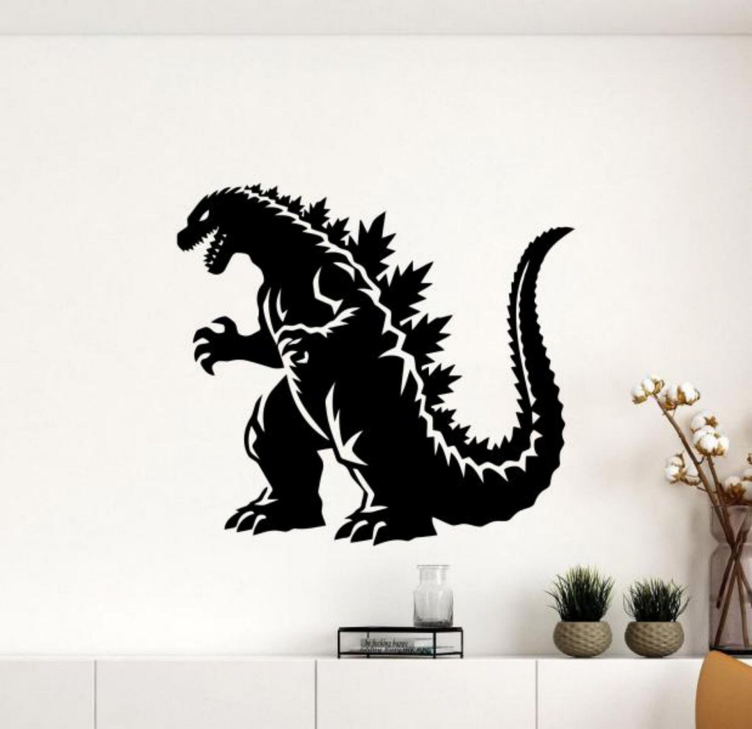 Godzilla Decal Wall Vinyl Sticker Movie Monster Wall Decor Window Door ...