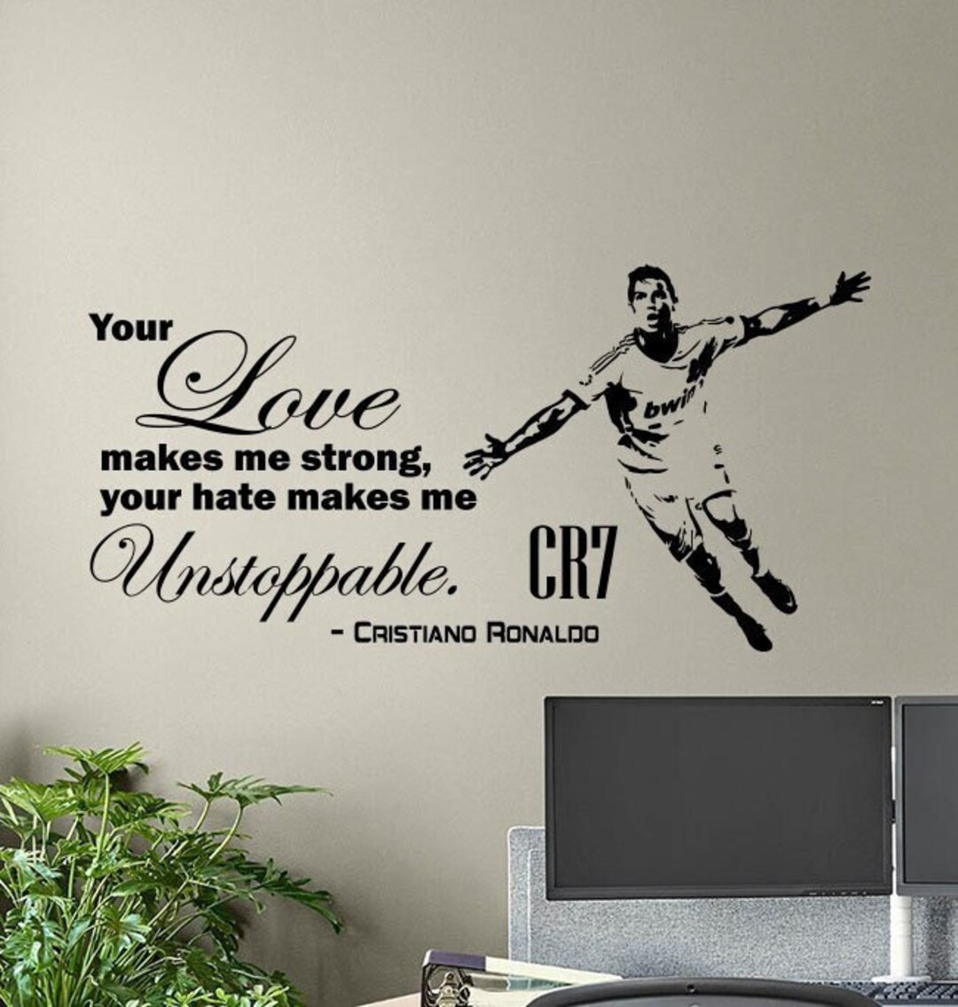 Cristiano Ronaldo Wall Decal Vinyl Sticker Ronaldo Quotes - Etsy
