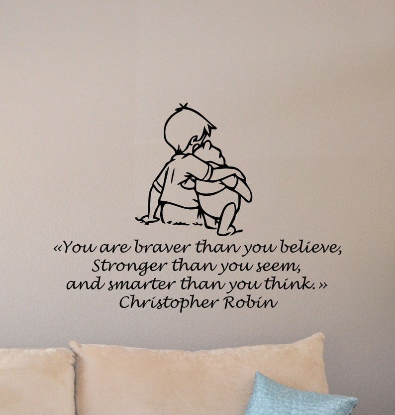 You Are Braver Than You Believe Wall Decal Winnie the Pooh - Etsy
