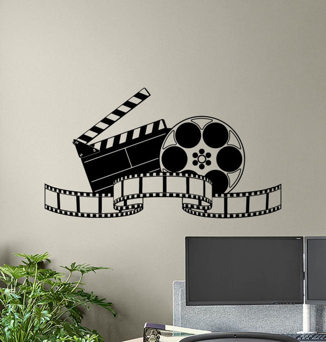 Cinema Wall Decal Movie Film Tape Poster Home Theater Action - Etsy Canada
