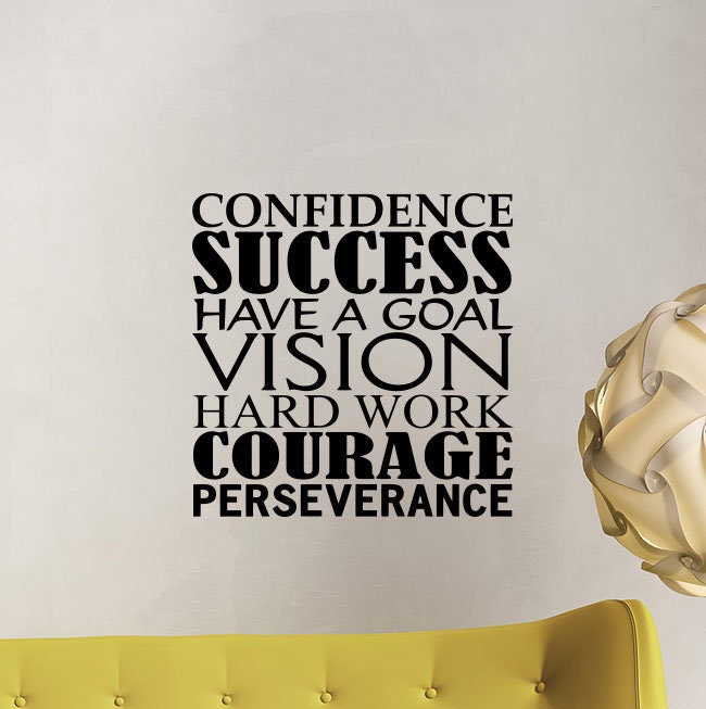 Office Wall Decal Motivational Poster Office Sign Hard Work - Etsy