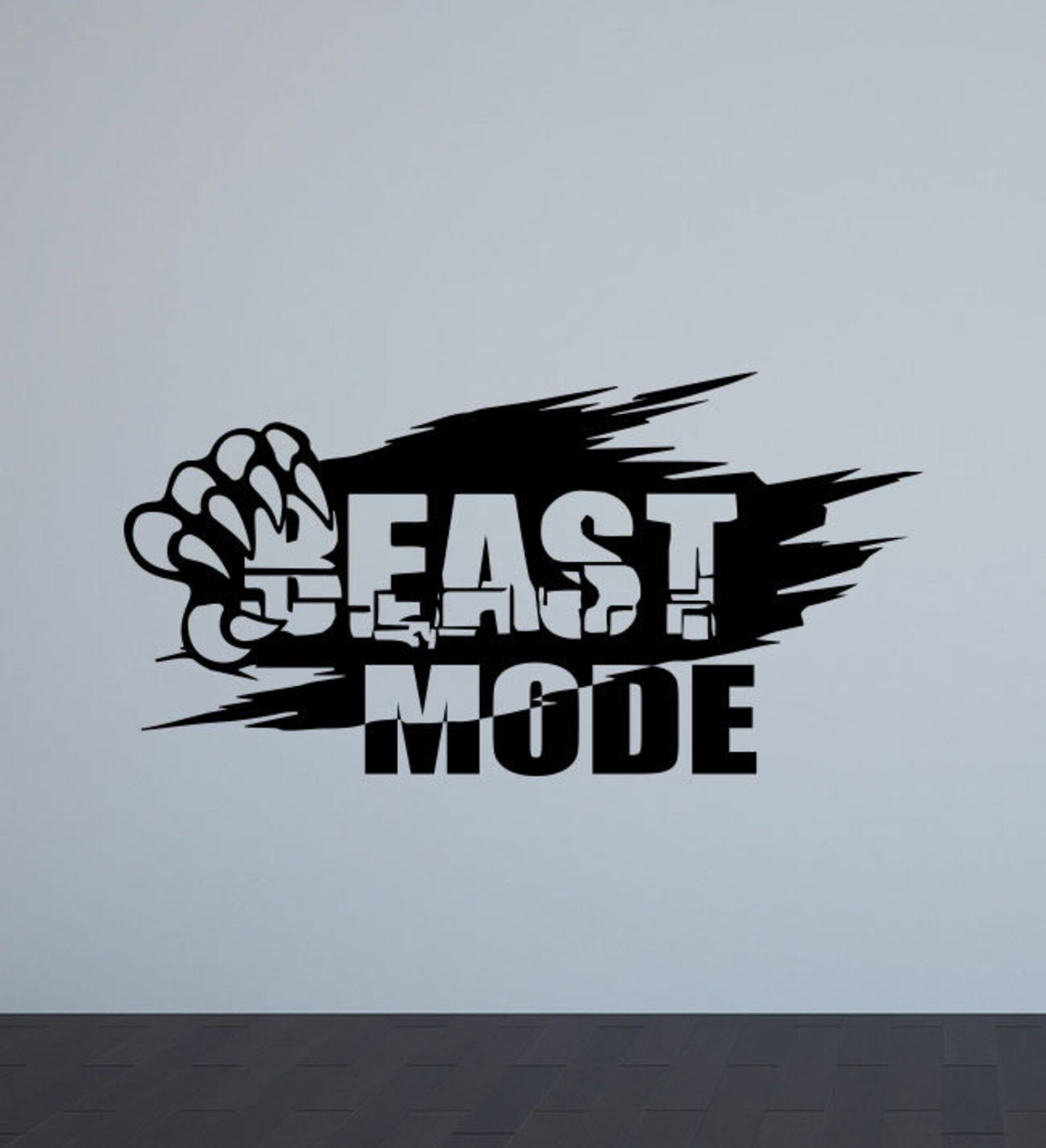 Beast Mode Wall Decal Gym Poster Sport Motivational Quote - Etsy