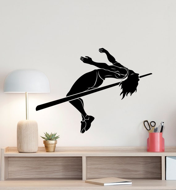 High Jumper Wall Decal Jumping Poster Jump Sport Gift Vinyl | Etsy