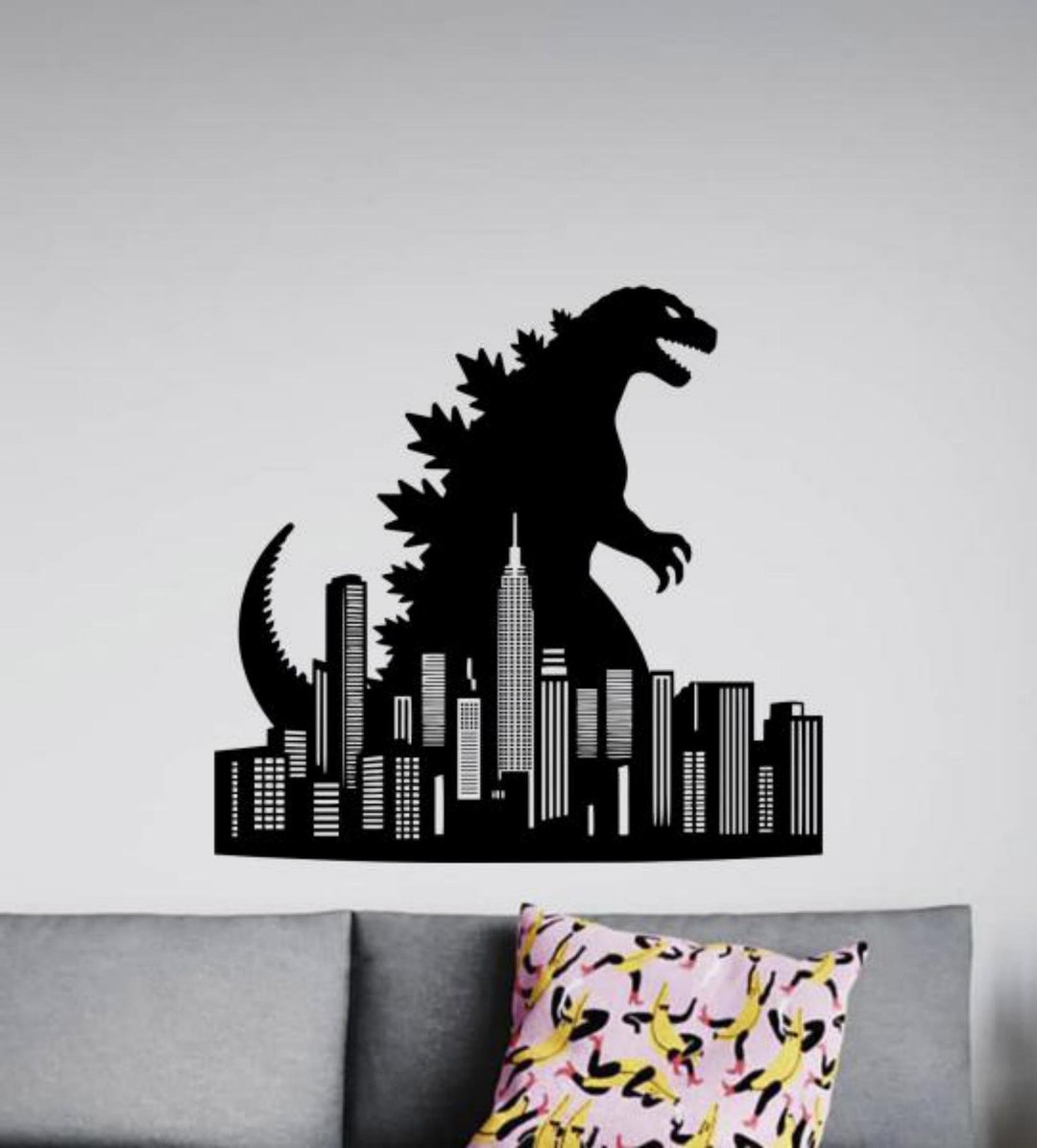 Godzilla Wall Decal Vinyl Sticker Movie Monster Wall Decor Window Door ...