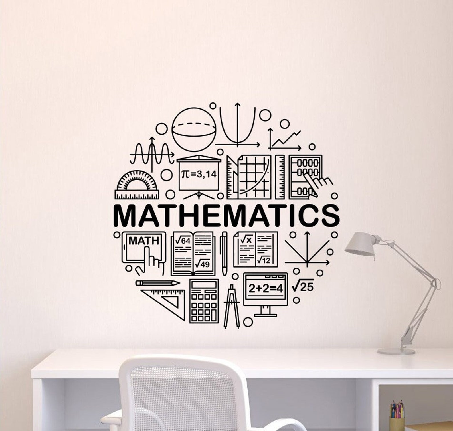 Mathematics Wall Decal Math Classroom Wall Decor Sign - Etsy