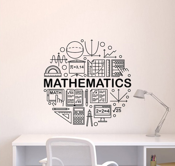 Mathematics Wall Decal Math Classroom Wall Decor Sign - Etsy